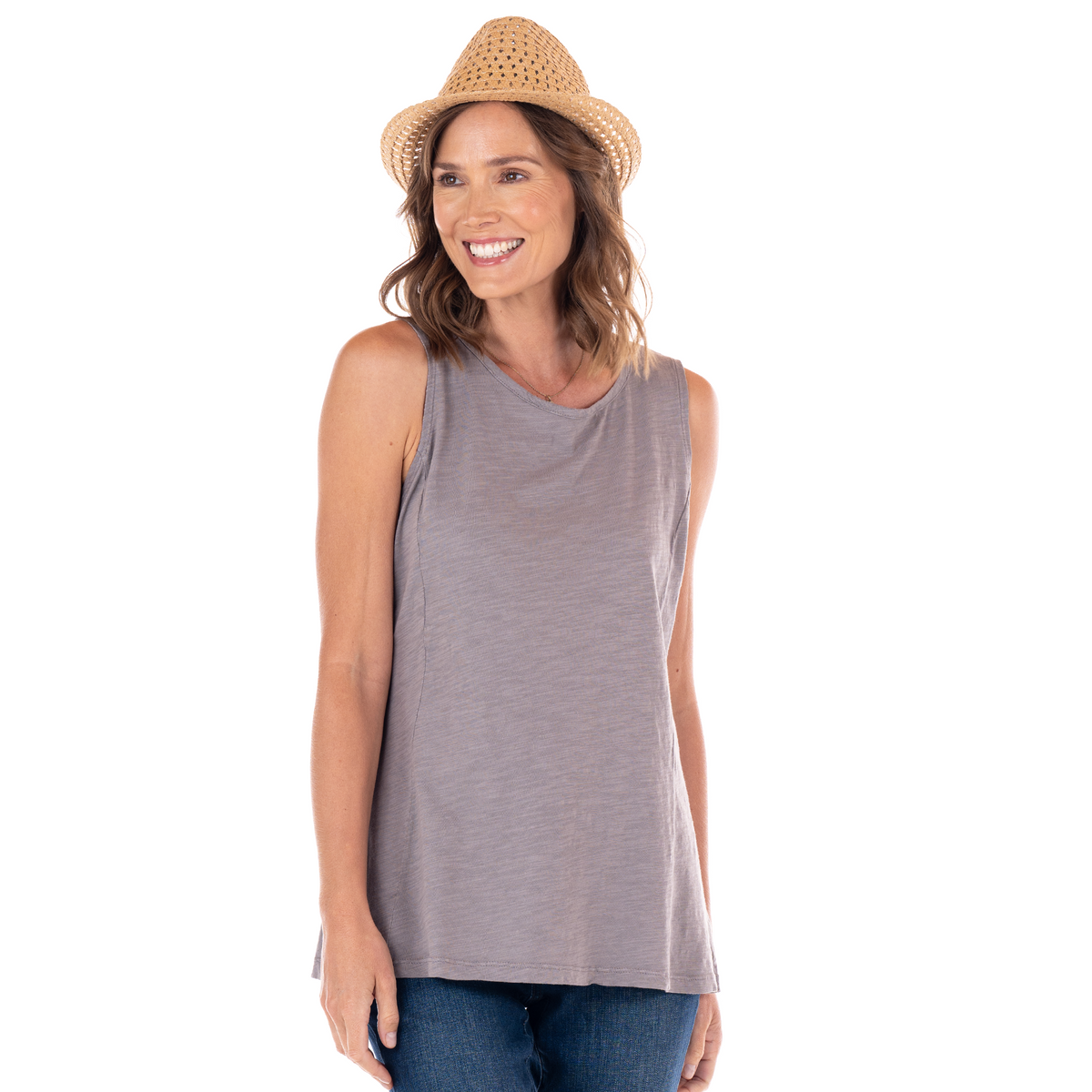 Chloe Tank Grey Smoke – Fresh Produce Clothes